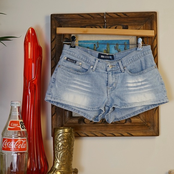 Blue Asphalt | Shorts | Y2k Blue Asphalt Low Rise Faded Mini Daisy Duke ...